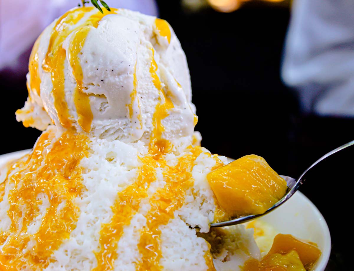Mango Shaved Ice with Ice Cream Recipe - Brownie Burg